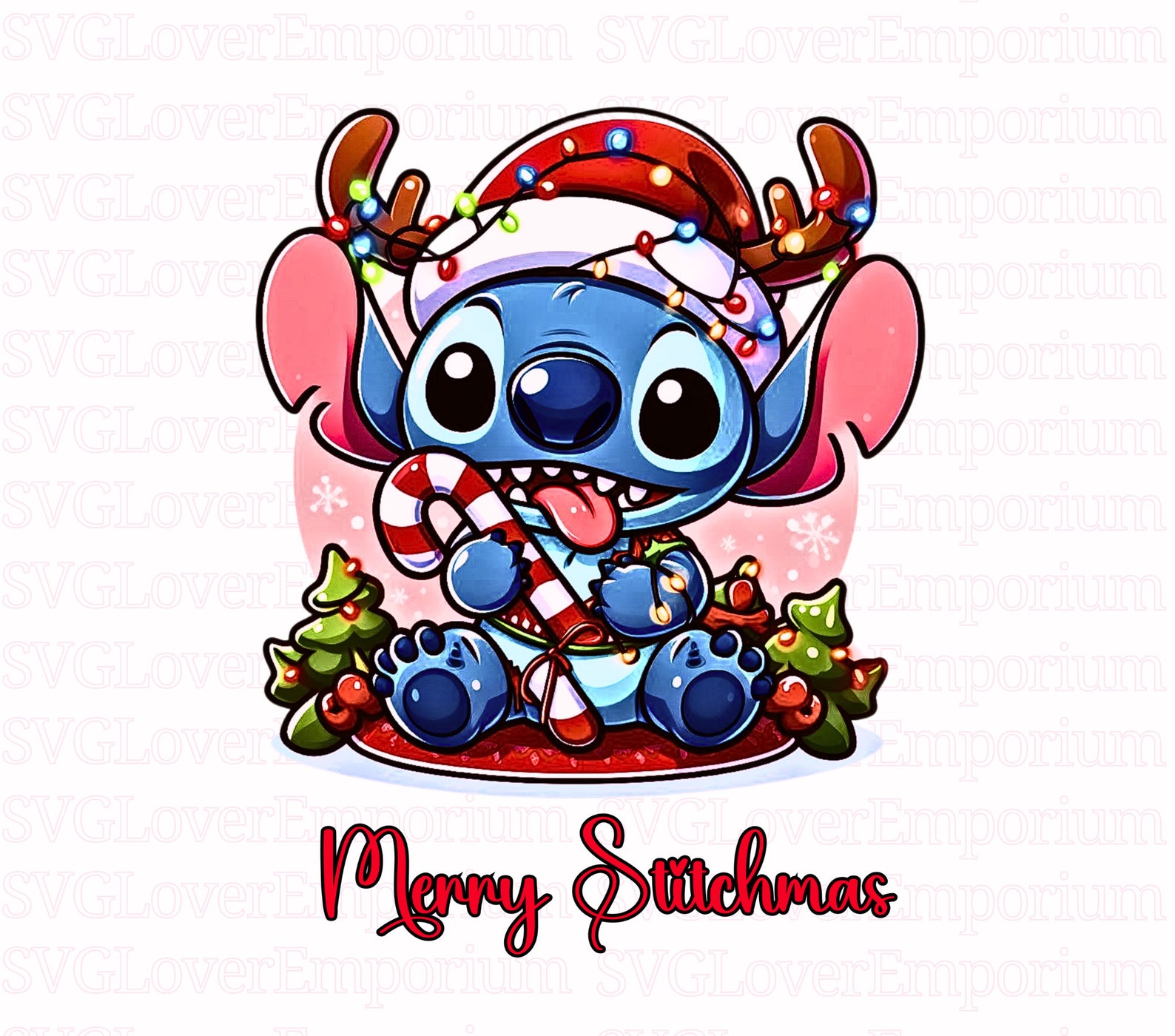 Merry Stichmas Svg, Love Christmas Stich Png, Stich Svg, Retro ...