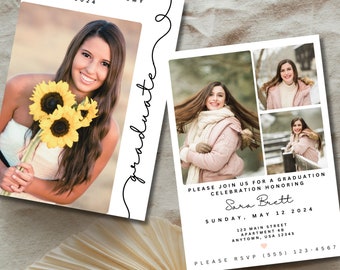 Graduation Invitation Template, Senior Graduate Announcement Template ...