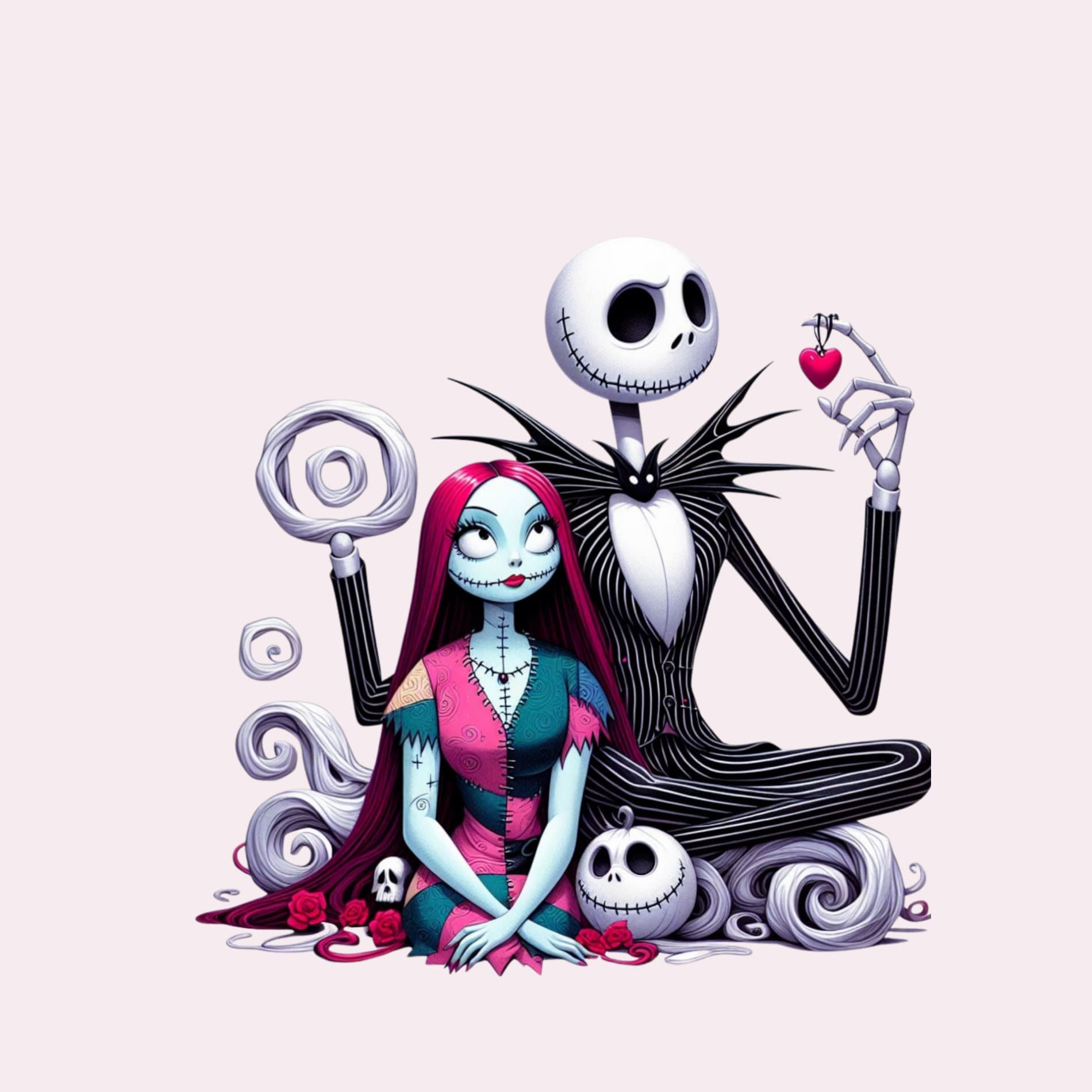 Nightmare Before Christmas Png, Jack and Sally Png, Jack Png, Skeleton ...