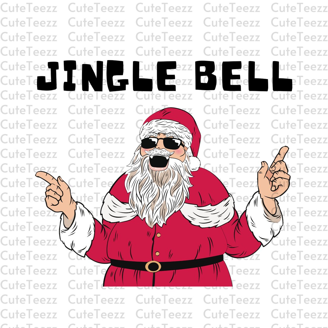 Jingle Bell Christmas Svg, Retro Christmas Png, Senta Hat, Senta Claus ...