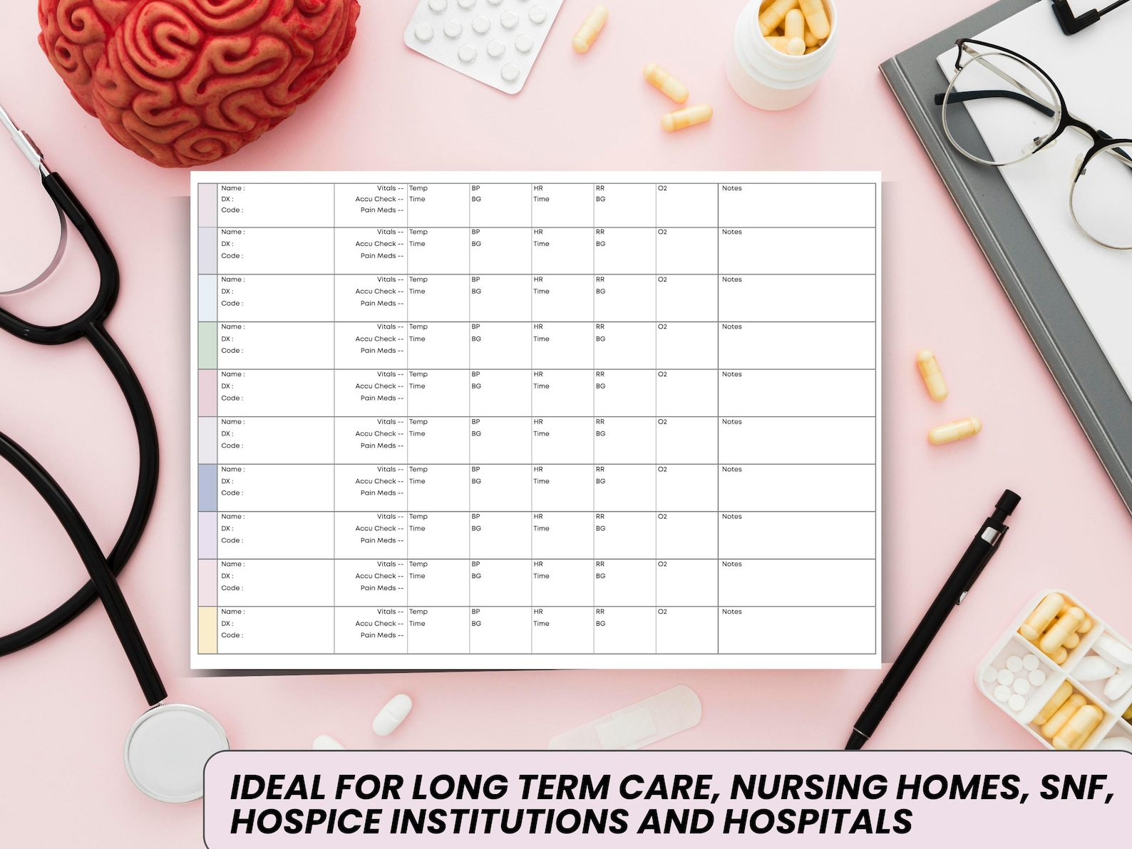 Long Term Care Nursing Report Sheet 10 Patient - Skilled Nurse Template ...