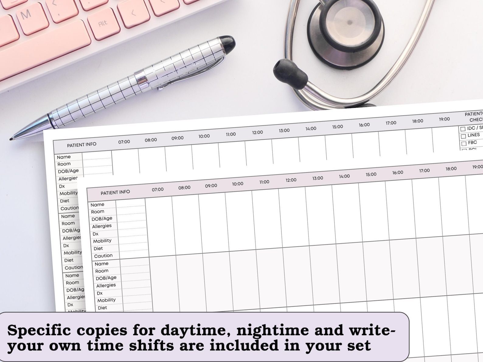 Nursing Hourly to Do Report Sheets - Complete LTC Shift Planner ...