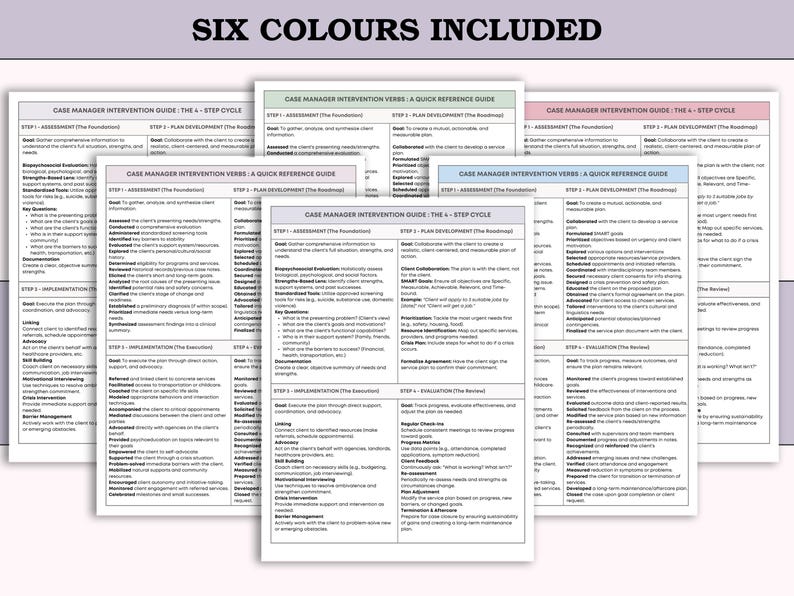Case Manager Client Intervention Toolkit - A 4 - Step Guide With Action ...