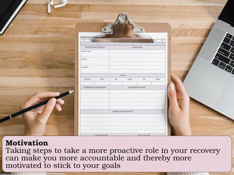 Printable Medical Appointment Notes Template | Doctor Visit Tracker ...