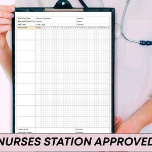 MAR Medication Administration Record Printable Template PDF, in Nursing ...