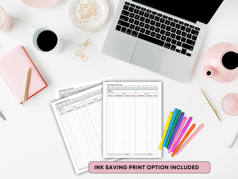 Fluid Balance Chart Printable | Daily Intake & Output Tracker | Medical ...