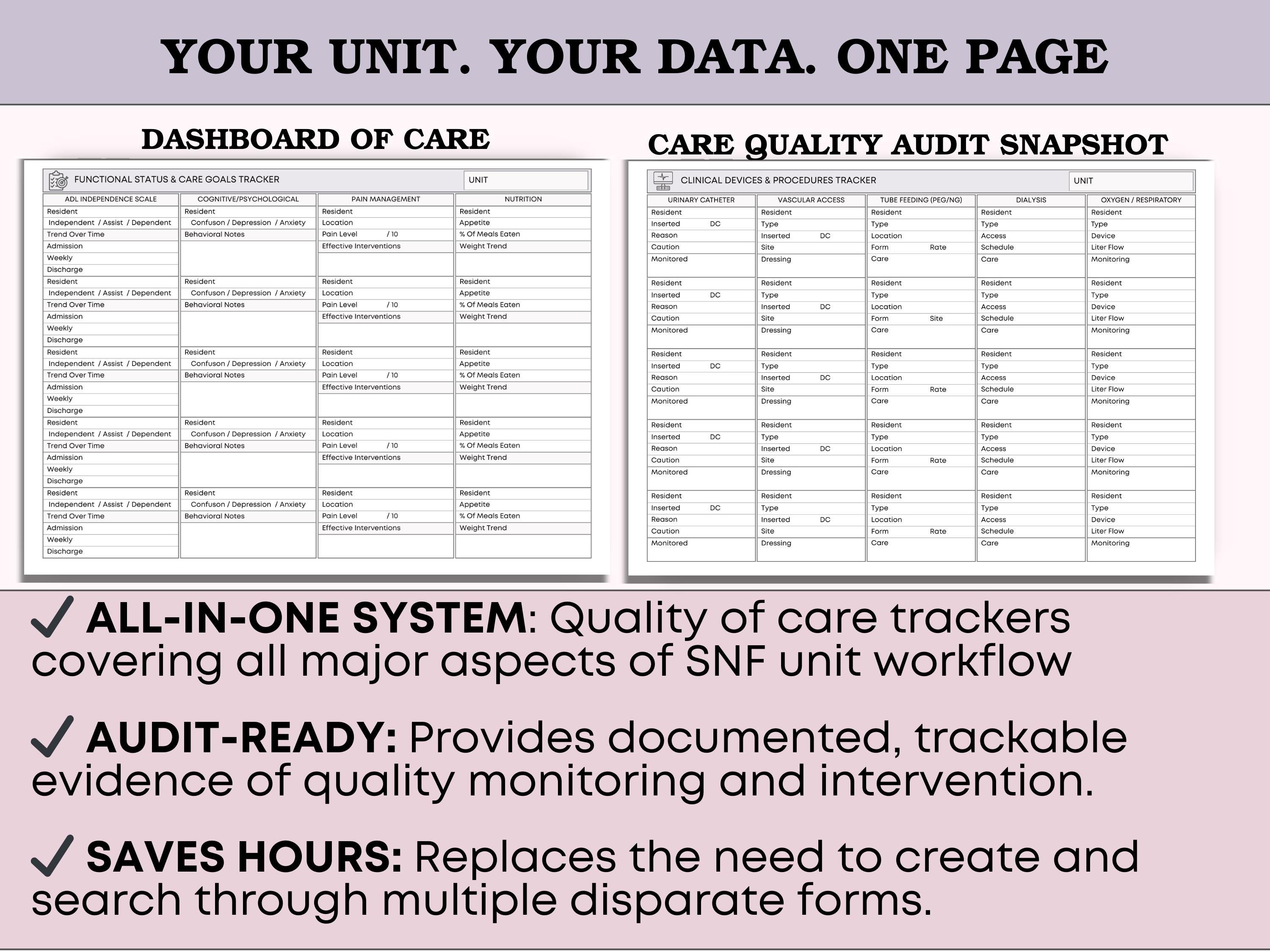 Director of Nursing Quality of Care Tracker Set - DON Tools for SNF ...