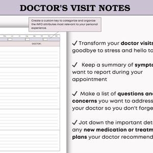 Blood Pressure Tracker Printable | BP Log, Medication & Doctor Visit ...