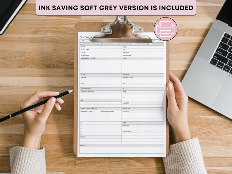Oncology Nurse Report Sheet: Editable Med-surg Template (PDF) - Etsy
