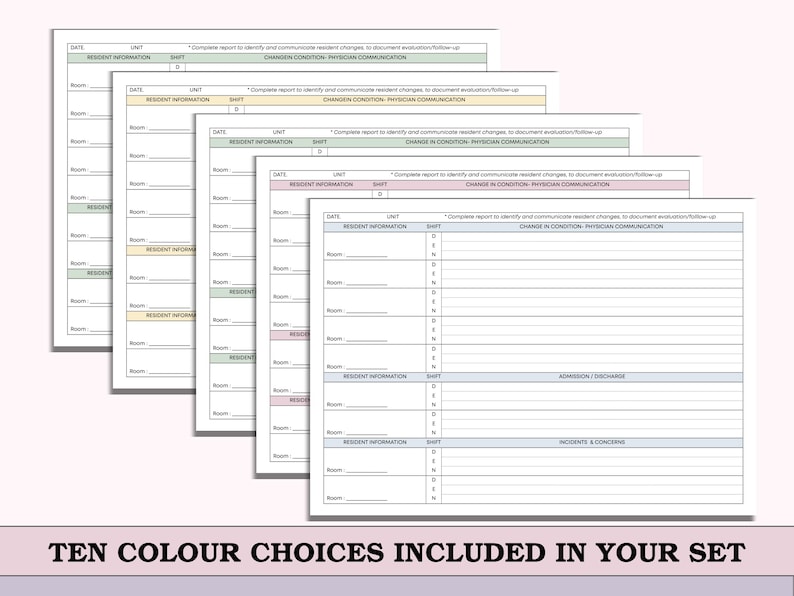Charge Nurse Patient Flow Report Sheet - Change in Condition, Discharge ...