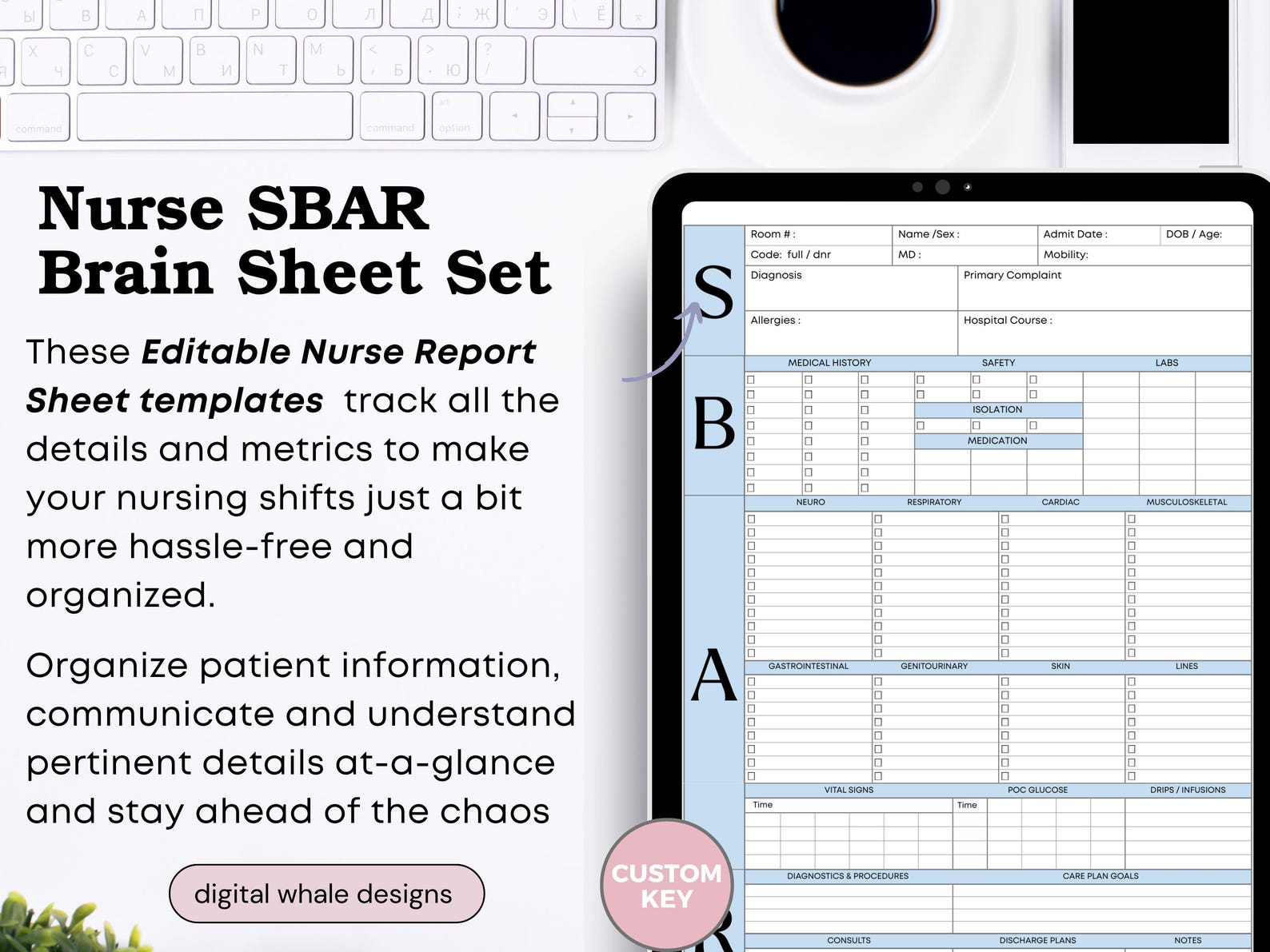 SBAR Nurse Report Sheet - Detailed & Simplified Version - Nursing ...