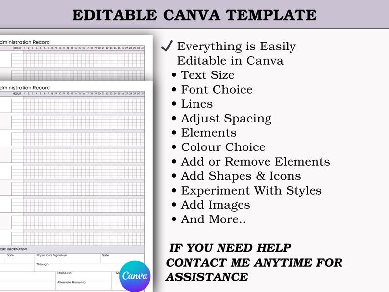 Medication Administration Record (MAR) Printable PDF - Nurse ...