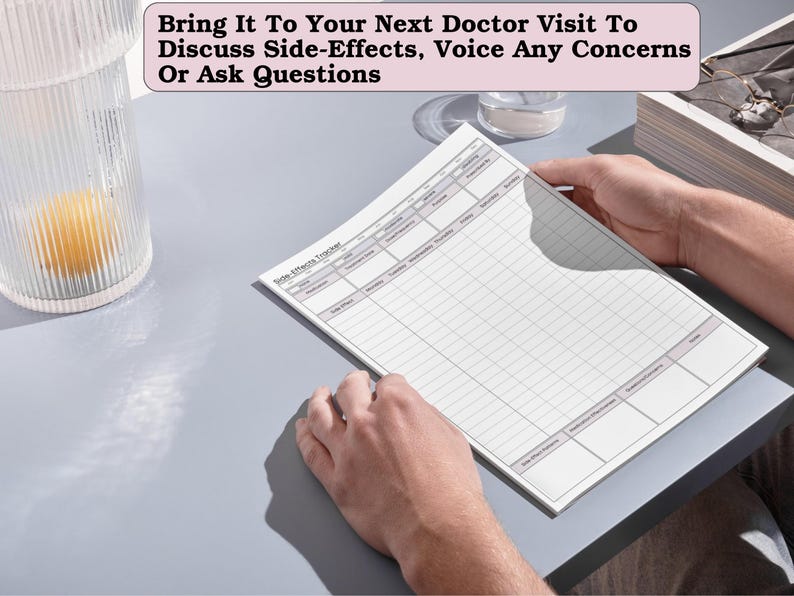 Medication Tracker Printable | Med List, Weekly Log, Side Effects ...