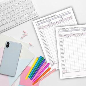 Fluid Balance Chart Printable | Daily Intake & Output Tracker | Medical ...