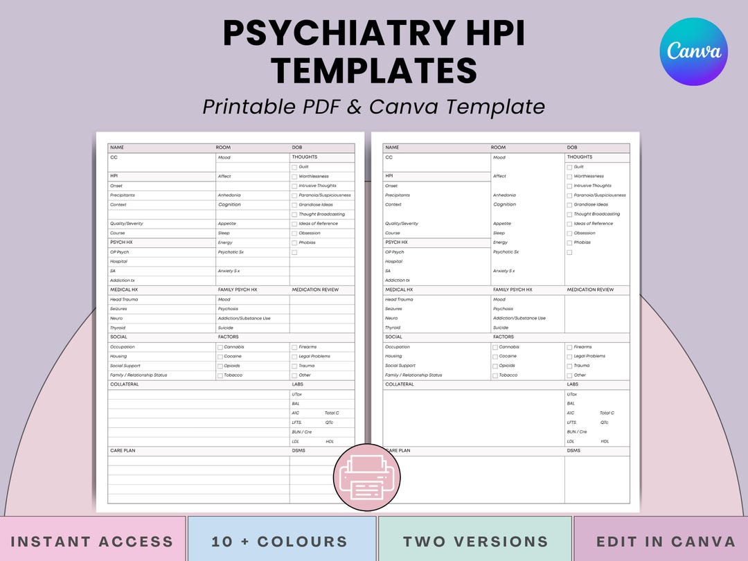 The Psychiatry HPI (history of Present Illness) Template - Psychiatric ...