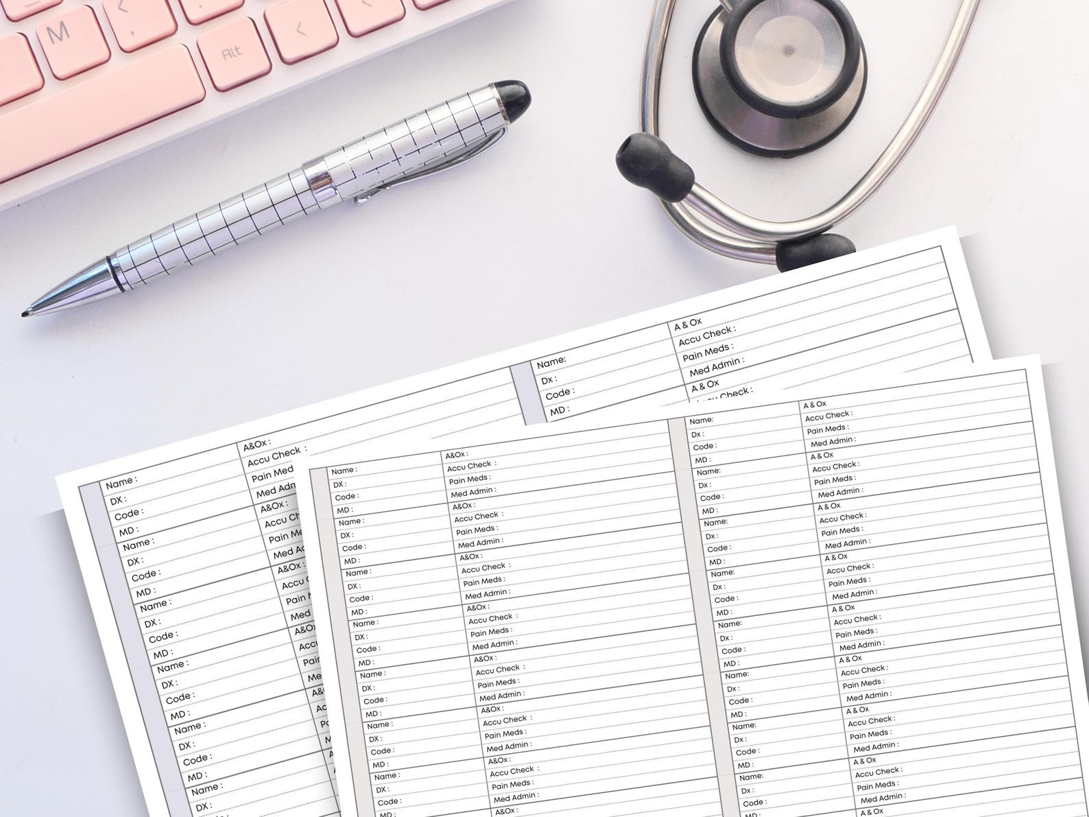 Long Term Care Patient Report Sheet for 20 Patient Long Term Care ...