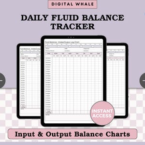 Fluid Balance Chart Printable | Daily Intake & Output Tracker | Medical ...