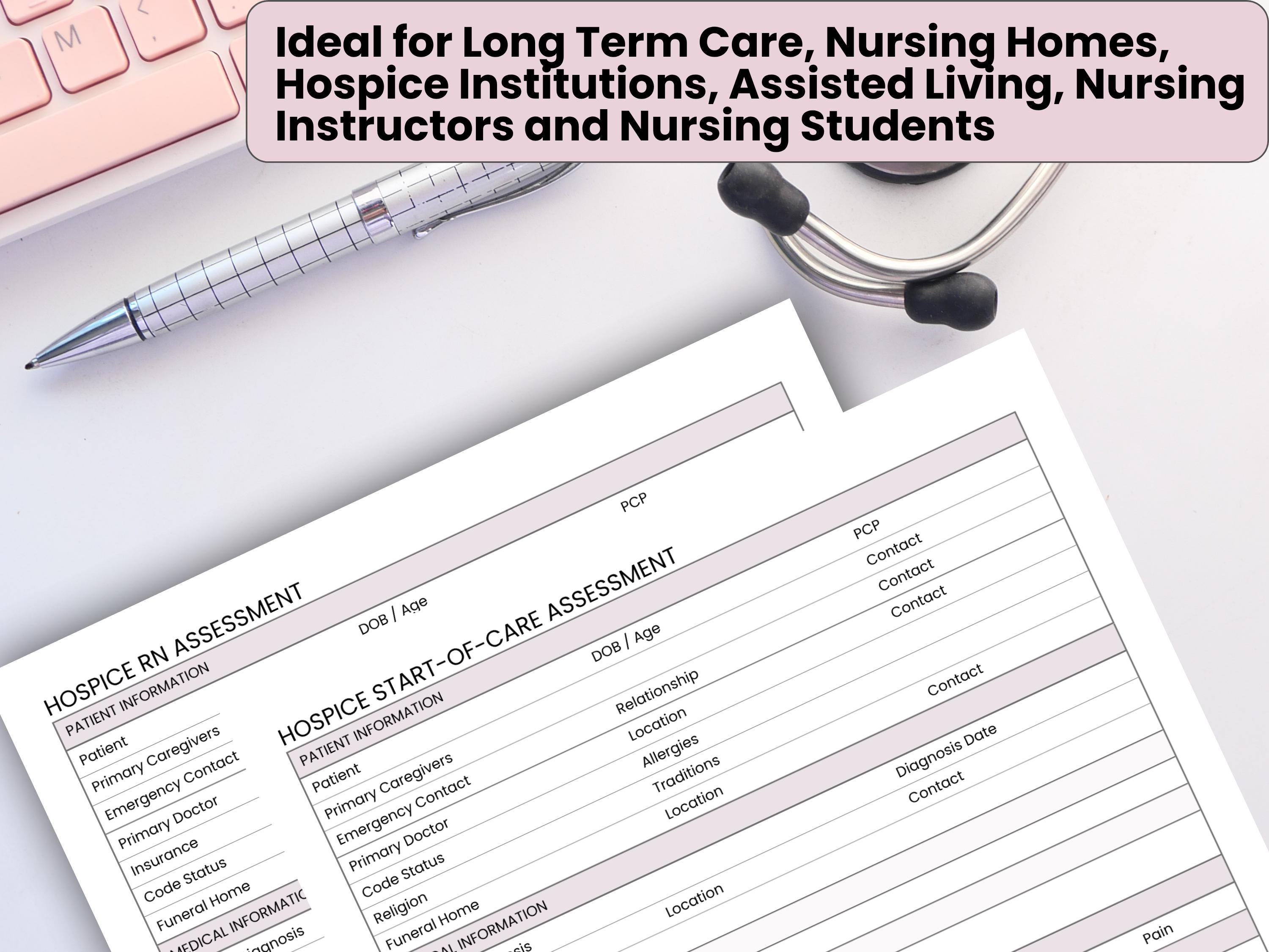 Hospice Nurse Documentation Bundle - RN Admission & Recertification ...