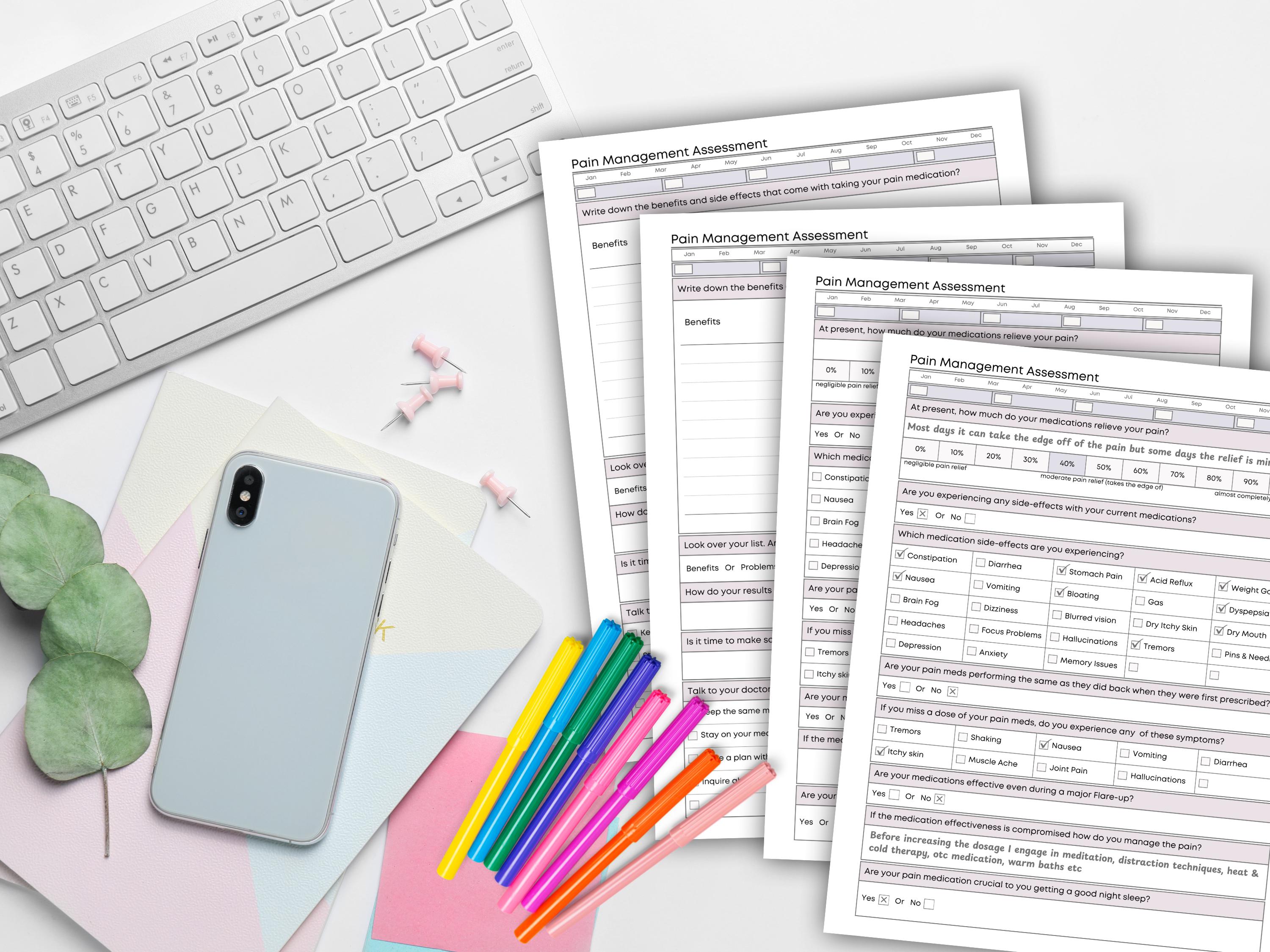 Chronic Pain Tracker Printable - Pain Management Journal Relief Planner ...