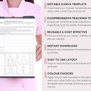 Shower Skin Check Sheet - Nursing Assessment Form, Wound Care ...