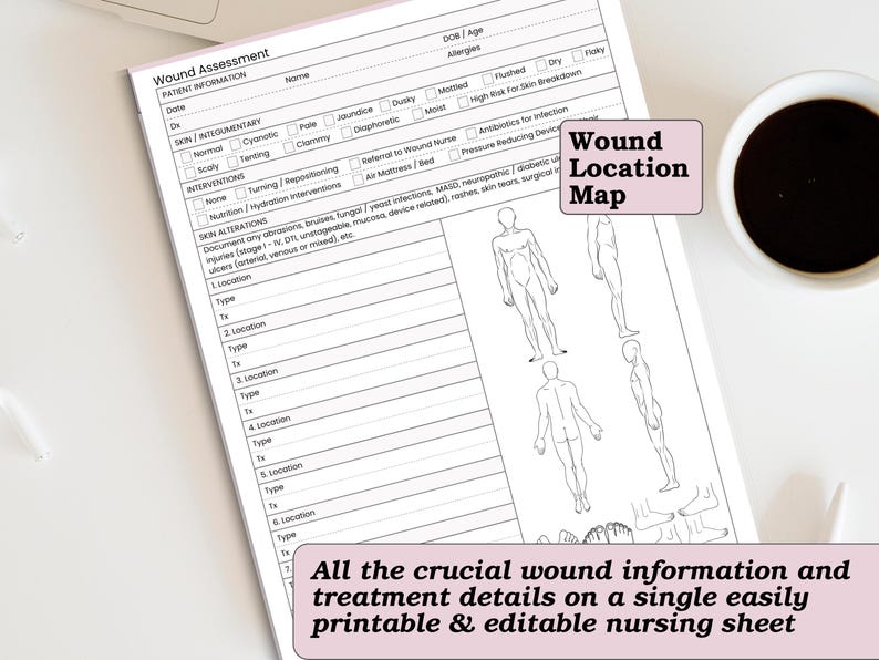 Wound Assessment Report Sheet - Pressure Injury Nursing Documentation ...
