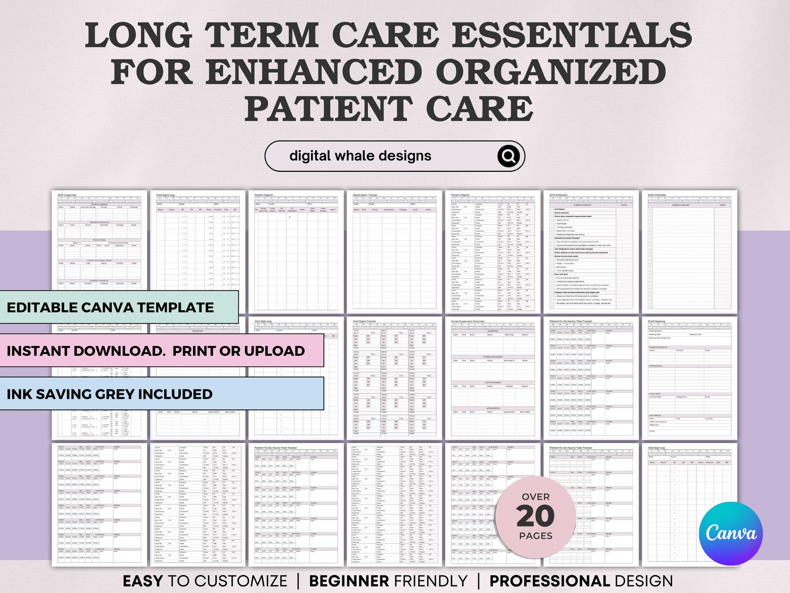 LTC Nurse’s Ultimate Bundle – Printable Care Forms for Nursing Home and ...