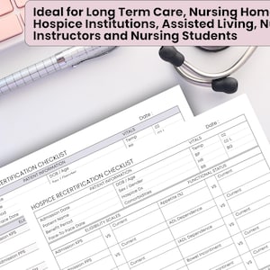 Hospice Recertification & Assessment Checklist – Nursing Tool ...