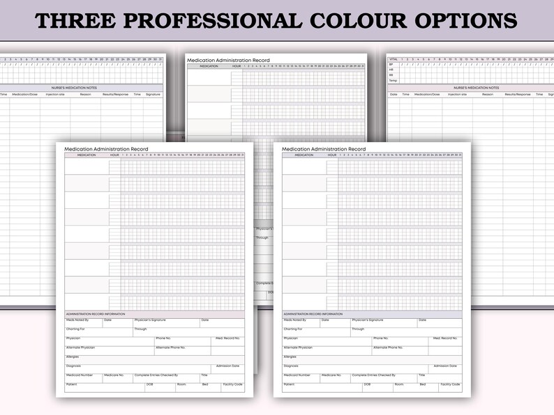 MAR Medication Administration Records - Physician's Orders, Nurse ...