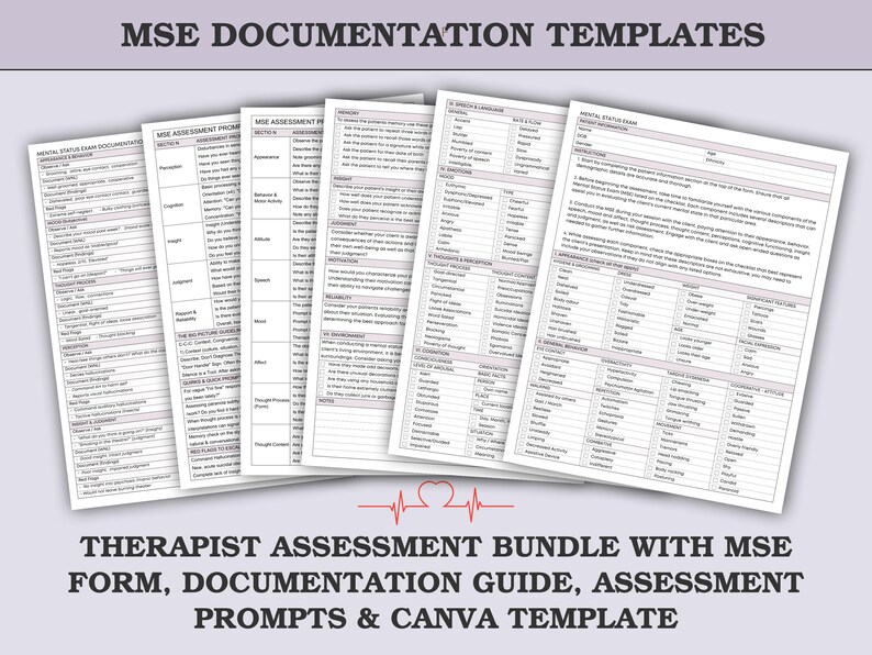 Comprehensive Mental Status Exam (MSE) Toolkit | Therapist Assessment ...