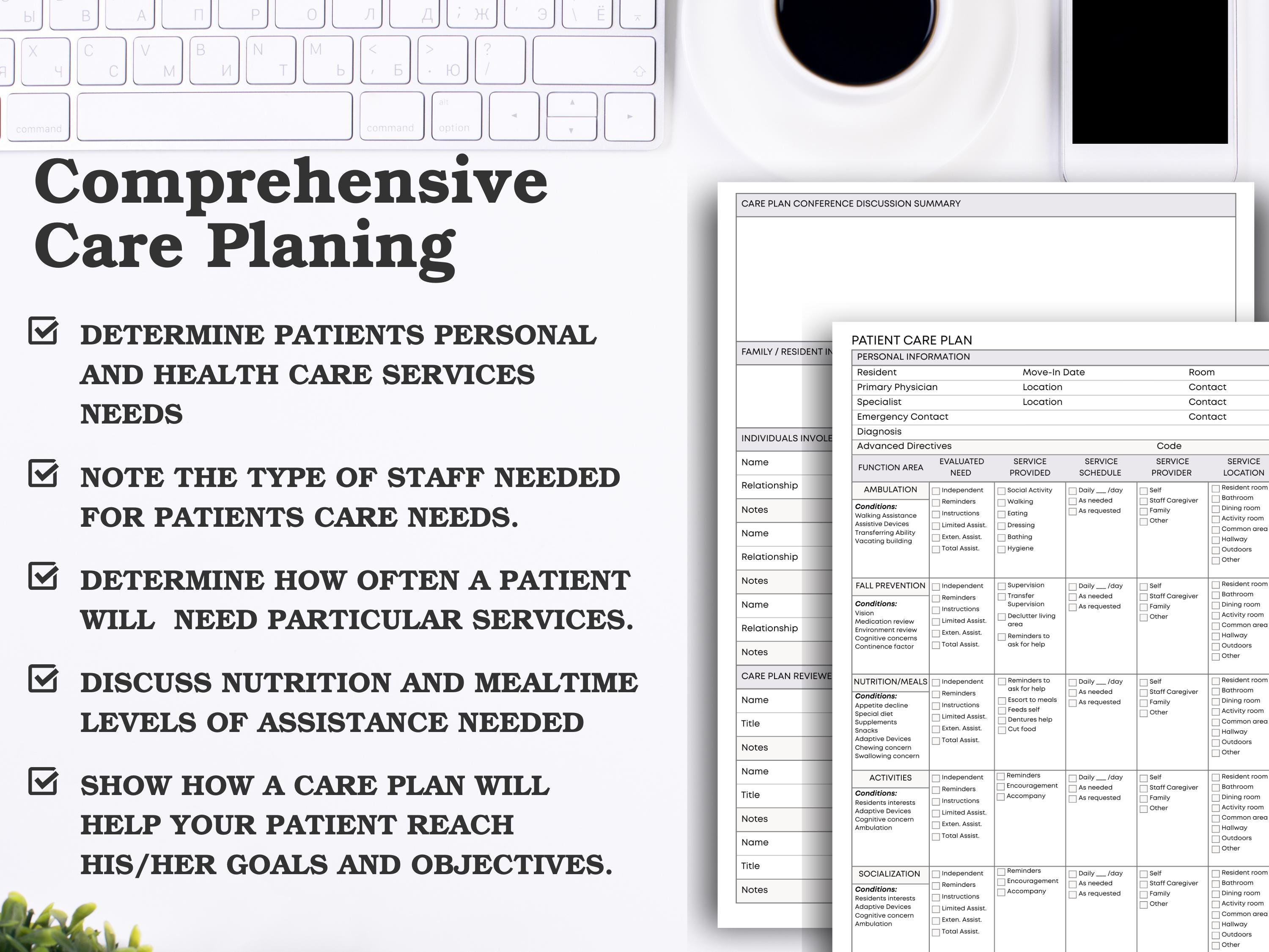 Care Plan Template for Long Term Care, Assisted Living & Nursing Homes ...