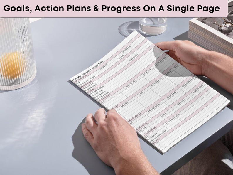 Case Management Action Plan Template: Social Worker Caseload Organizer ...