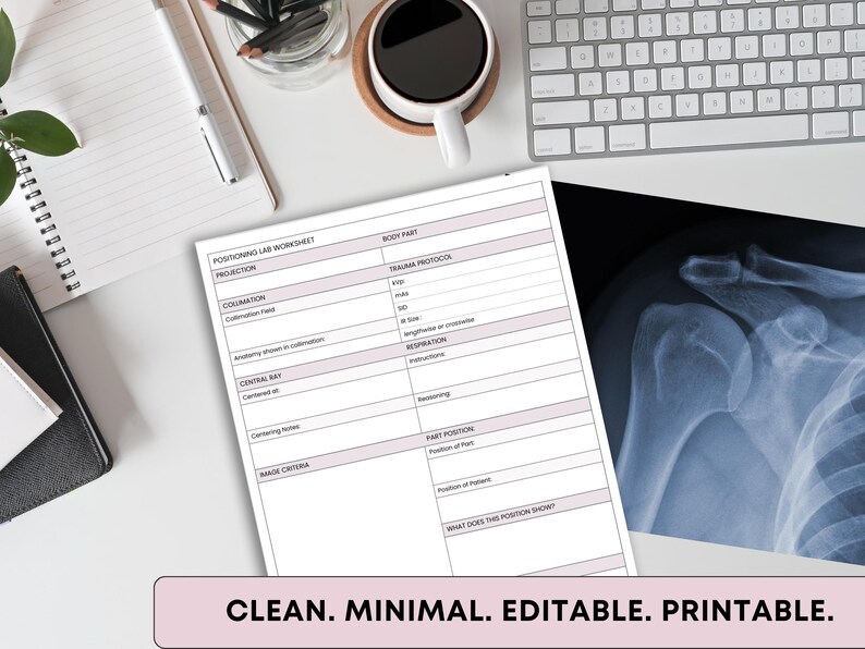 Radiography Positioning Procedures Lab Worksheet - Radiology Clinical ...