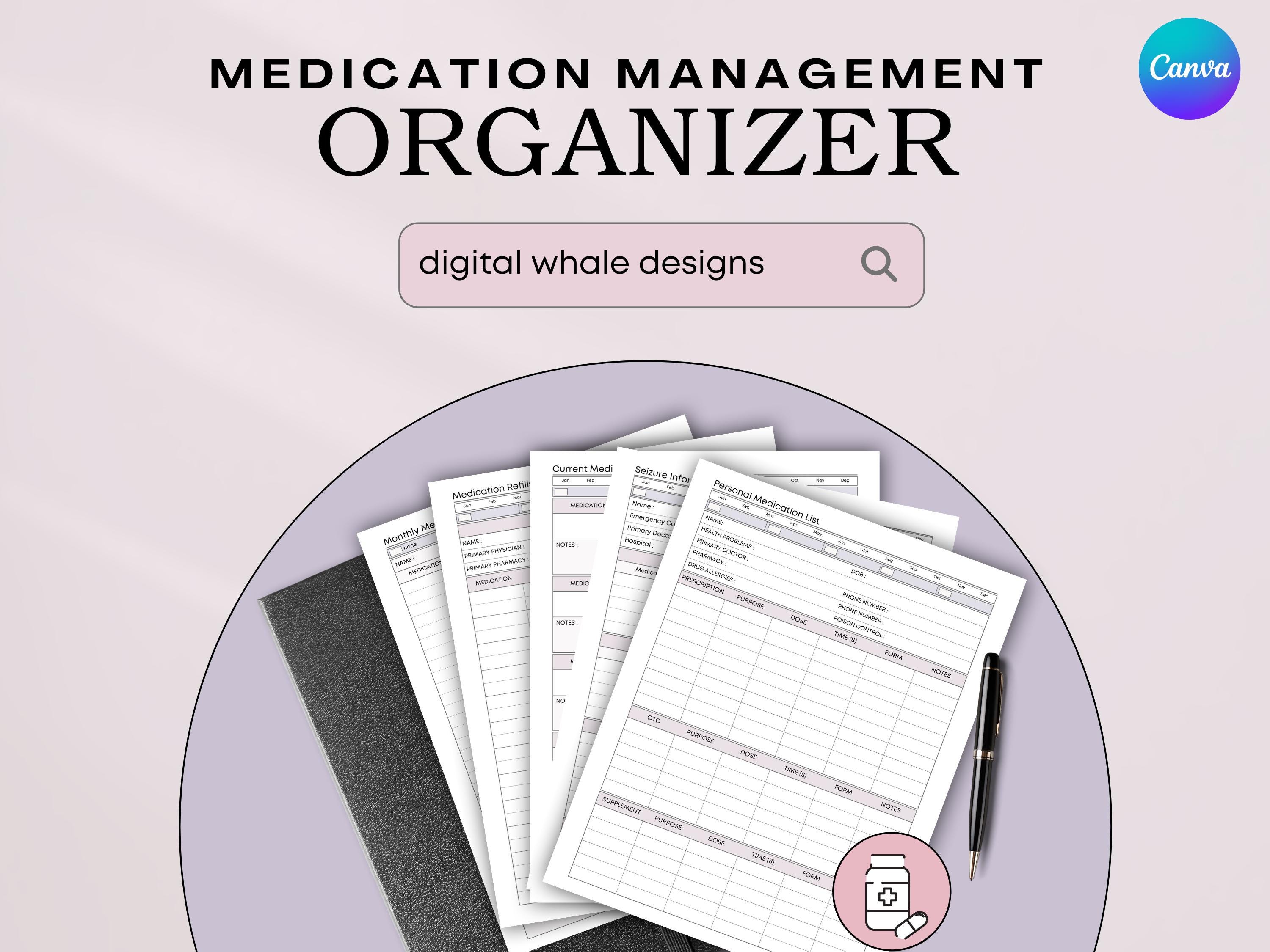 Medication Tracker Bundle | Printable Medication Log & Planner | Pill ...