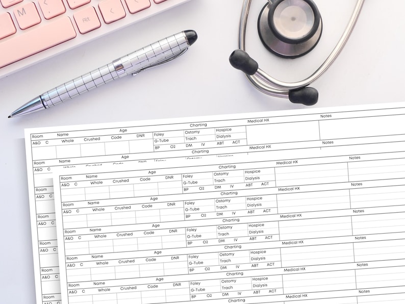 10-patient Nursing Report Sheet - Ltc/snf/hospice/nursing Home Shift ...