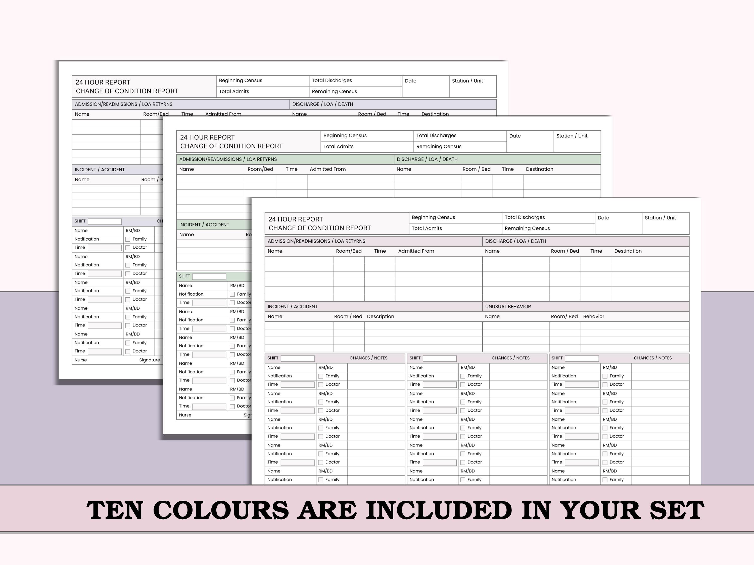 24 Hour Change in Condition Charge Nurse Report - LTC Nursing Manager ...