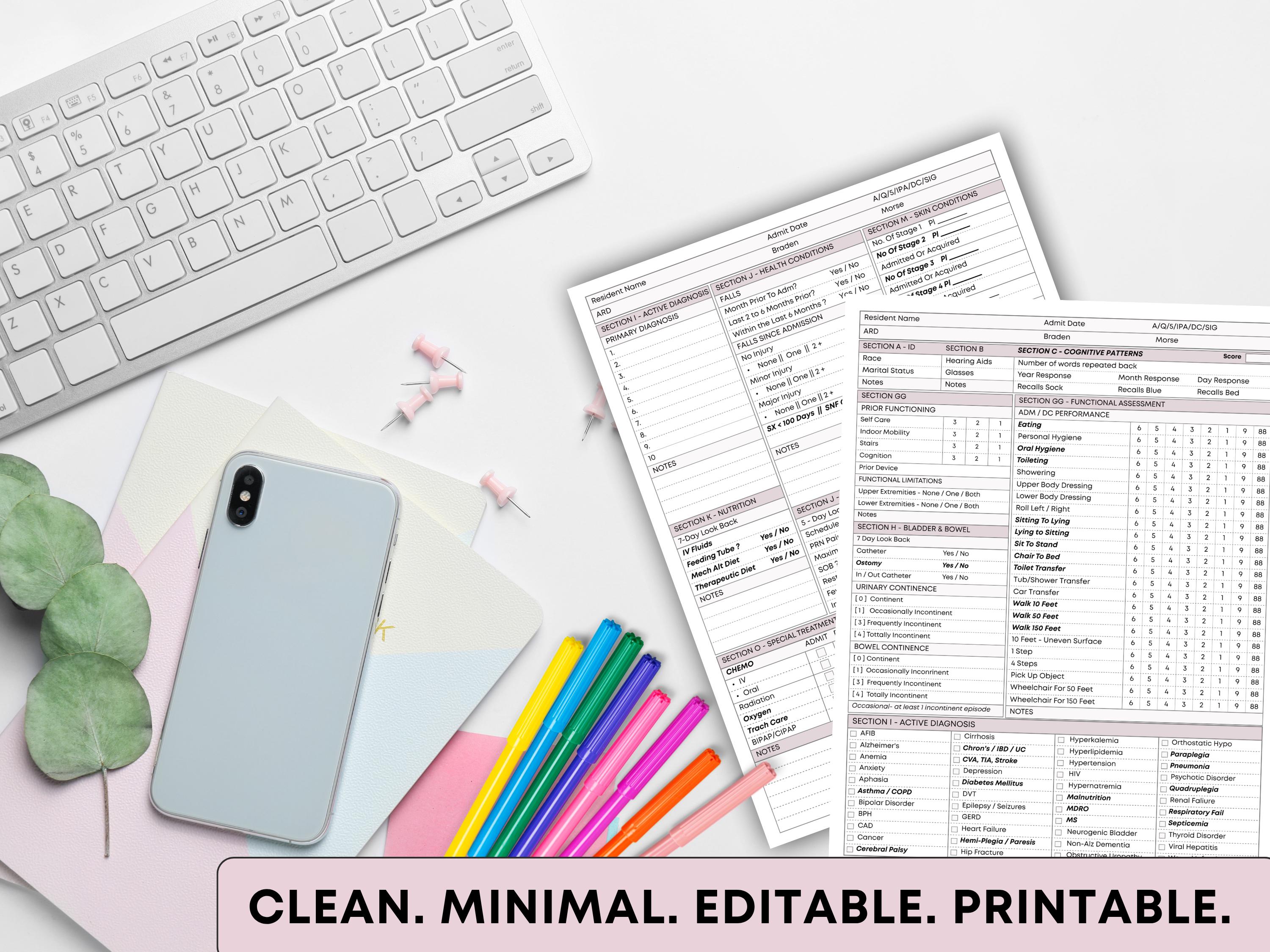 MDS 3.0 PDPM Assessment Documentation Cheat Sheet - MDS Coordinator ...