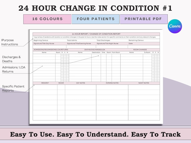 24 Hour Change of Condition Report - Handoff Communication Patient Flow ...