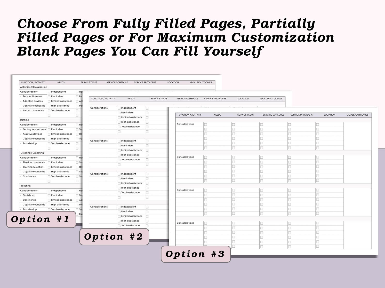 Care Plan Template for Long Term Care, Assisted Living & Nursing Homes ...