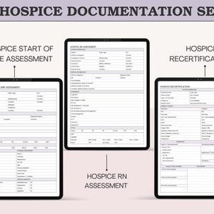 Hospice Nurse Documentation Bundle - RN Admission & Recertification ...