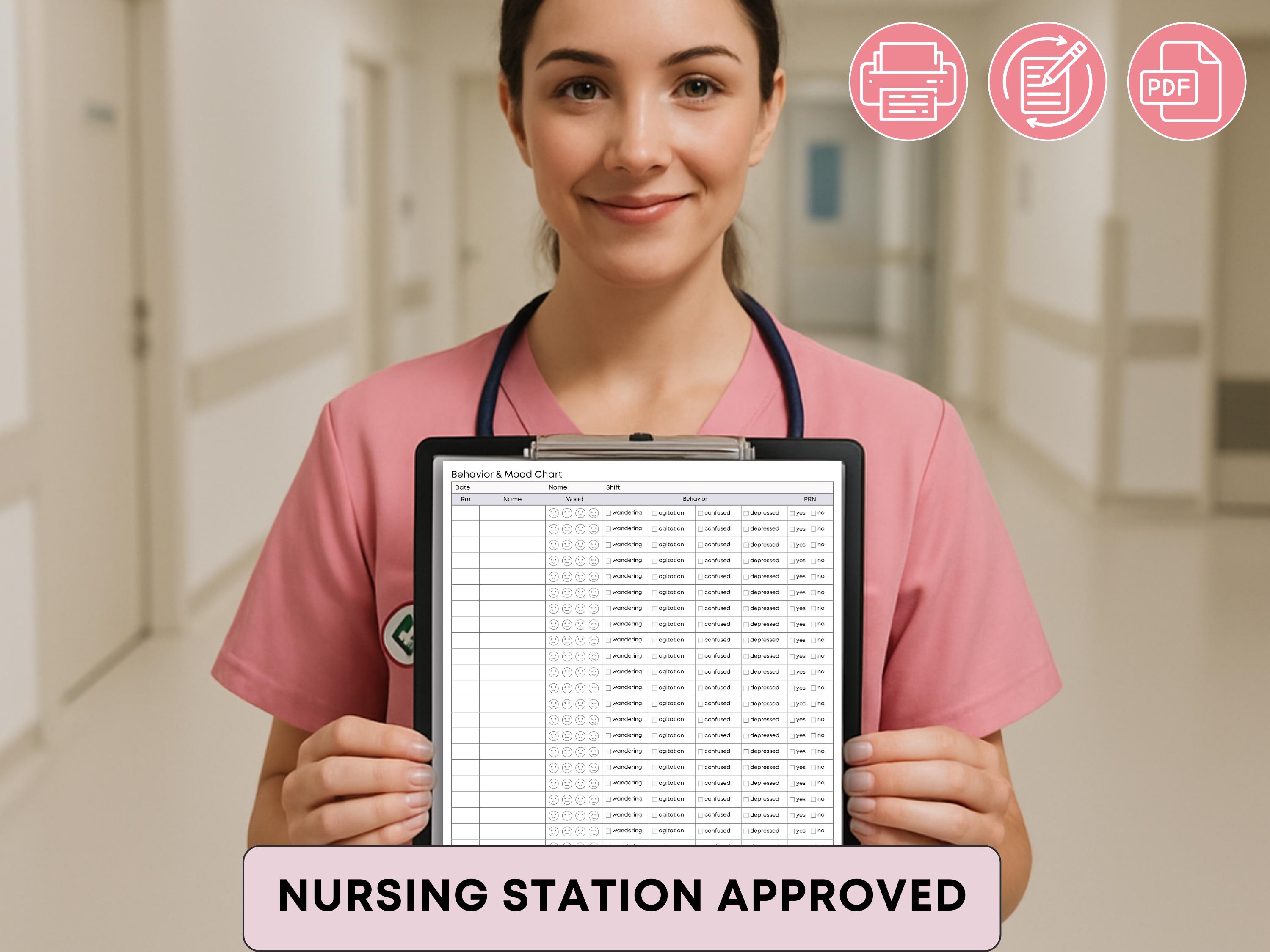 30-patient Nursing Report Sheet Organizer - LTC, SNF, Nursing Home ...