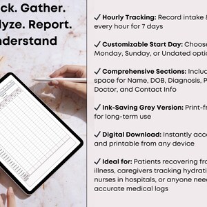 Fluid Balance Chart Printable | Daily Intake & Output Tracker | Medical ...