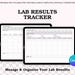 Lab Results Tracker Printable | Medical Test Log | Health Record ...