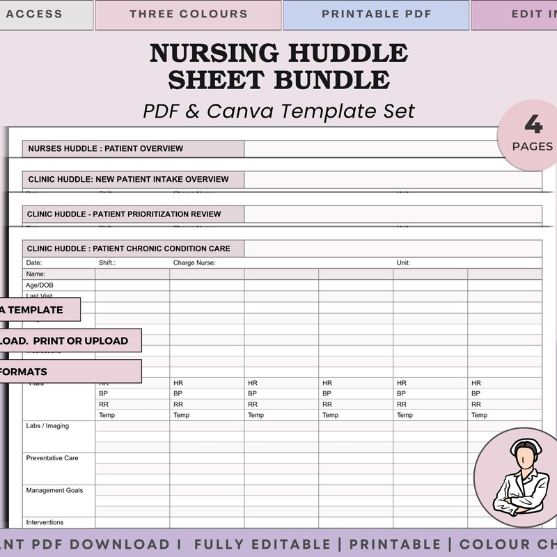 Nurse Huddle Template - Etsy