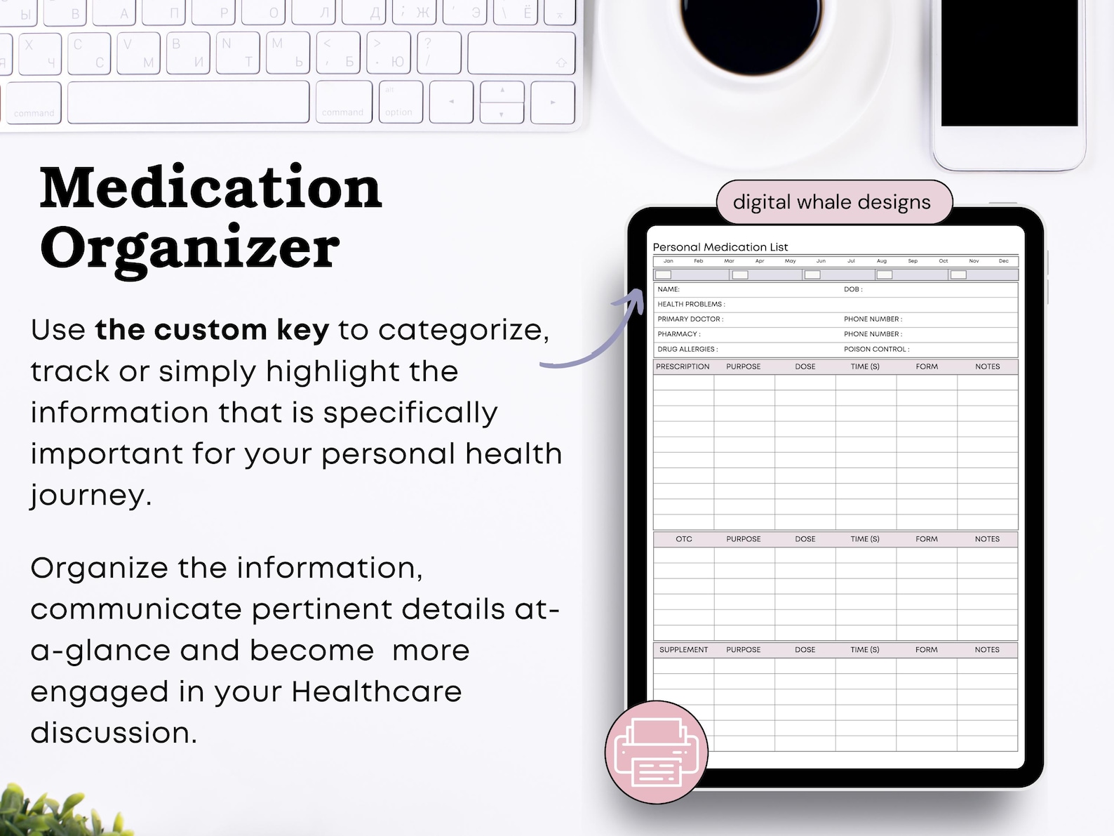 Medication Tracker Bundle | Printable Medication Log & Planner | Pill ...