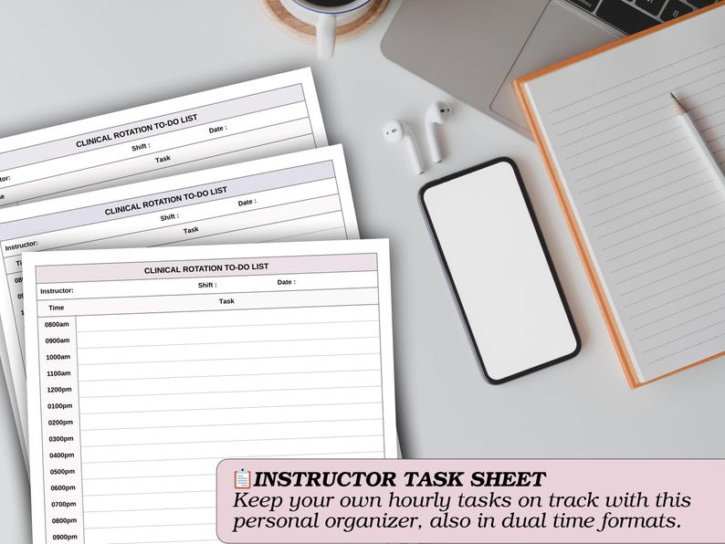 Nursing Clinical Instructor Organization Kit - Editable Nurse Report ...