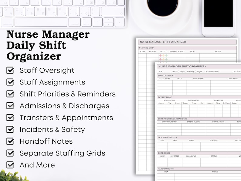Nurse Manager Daily Report - Ltc/rehab Shift Organizer - Charge Nurse ...