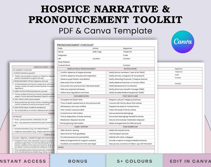 Hospice Assessment Form, Hospice Nurse Cheat Sheet, Hospice ...