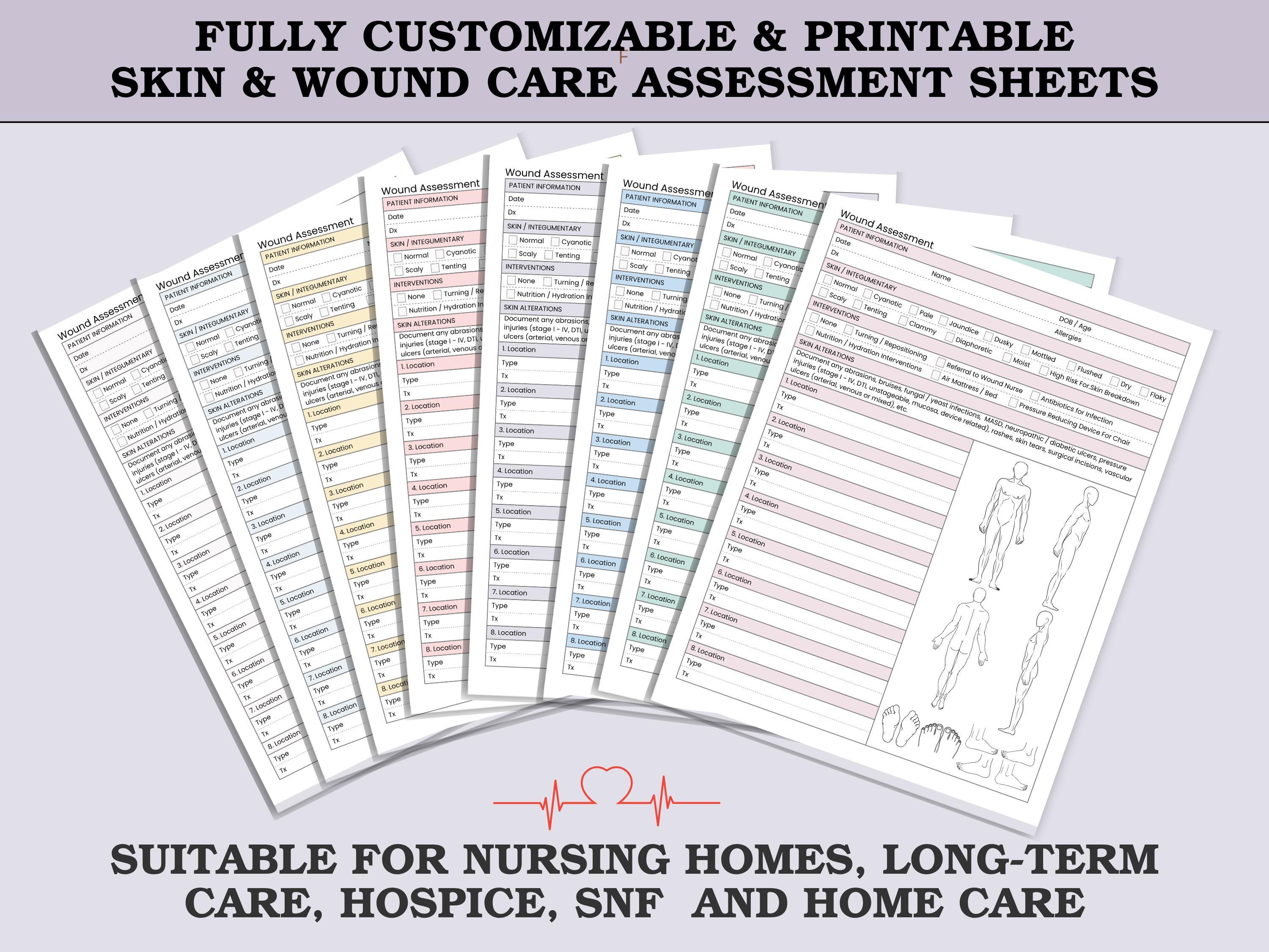 Wound Assessment Report Sheet - Pressure Injury Nursing Documentation ...