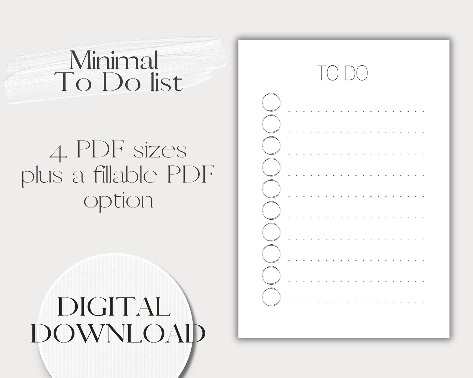 Printable to Do List Daily Organization for Students Minimal to Do List ...