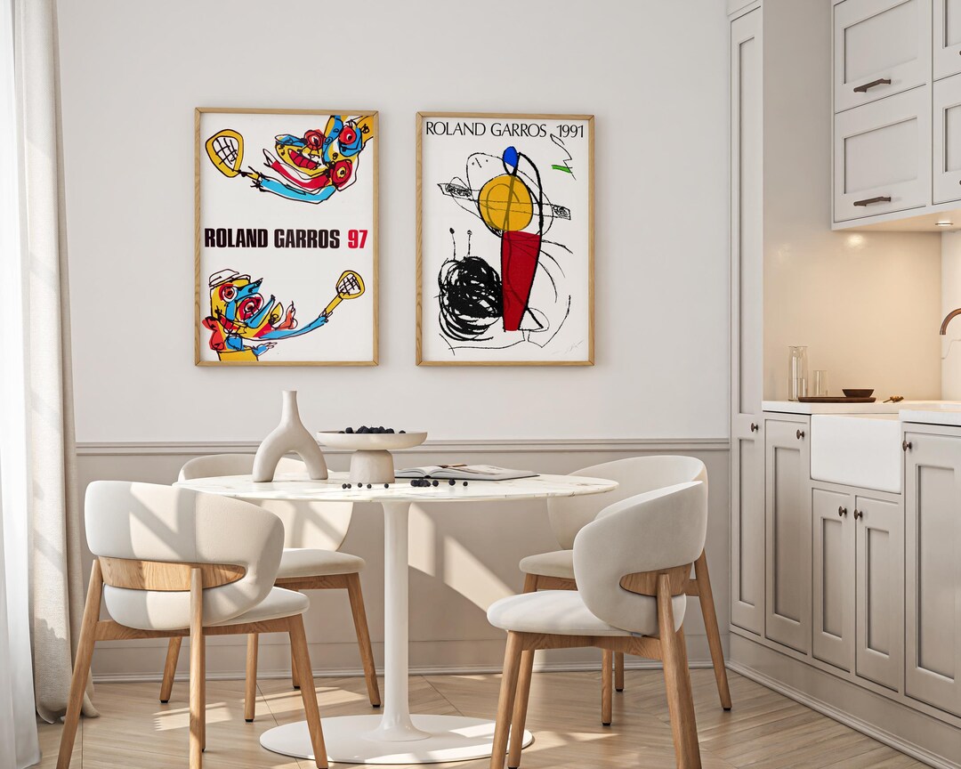 Set of 2 Roland Garros Poster, Roland Garros Print, Tennis Poster ...
